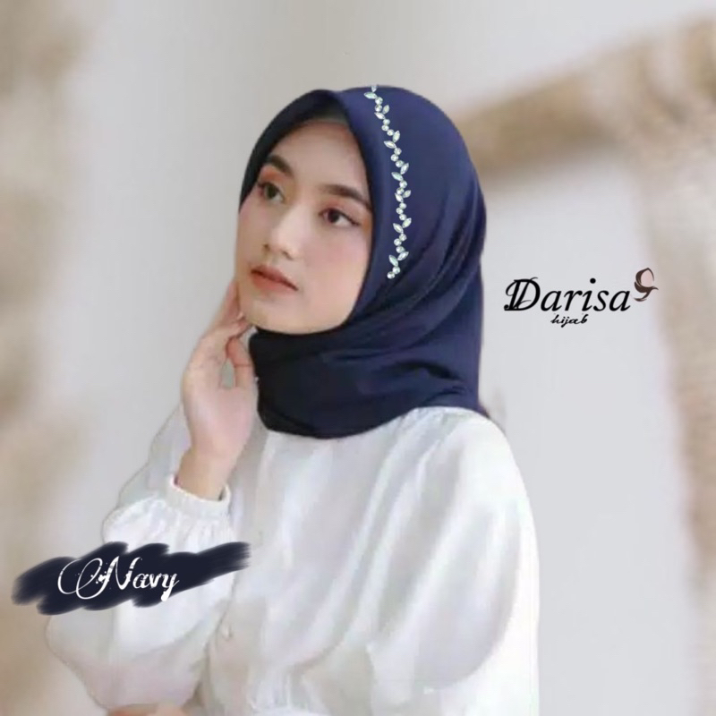 Jual BANDO DAUN HIJAB SEGIEMPAT VOAL SWAROVSKI BANDO BEADS BAHAN PARIS ...