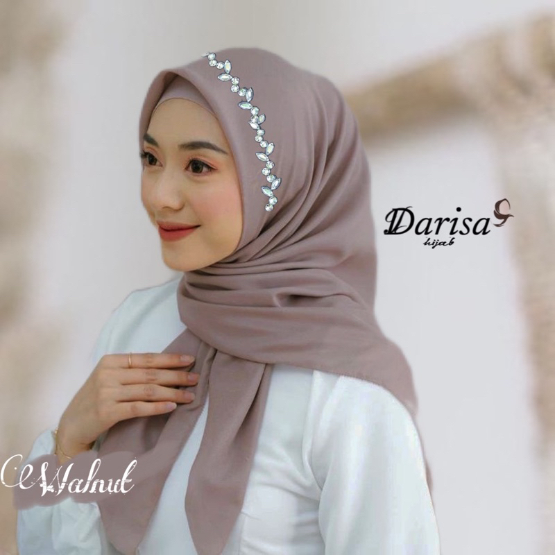 Jual BANDO DAUN HIJAB SEGIEMPAT VOAL SWAROVSKI BANDO BEADS BAHAN PARIS ...