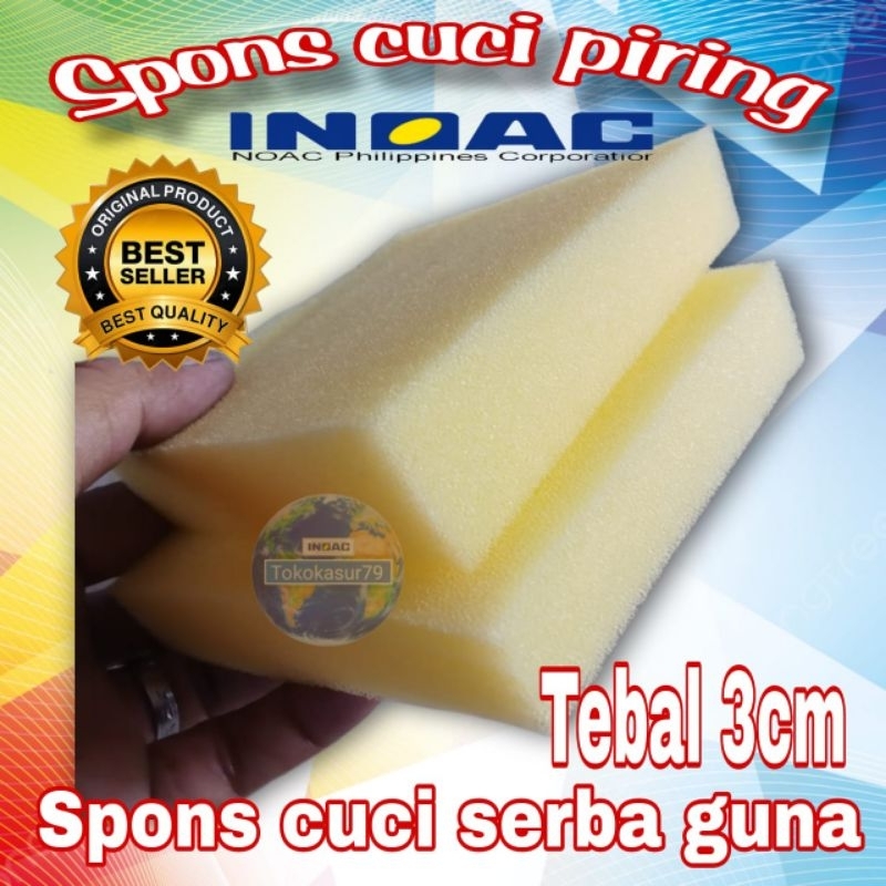Jual spon cuci piring.spon busa inoac.spons cuci | Shopee Indonesia