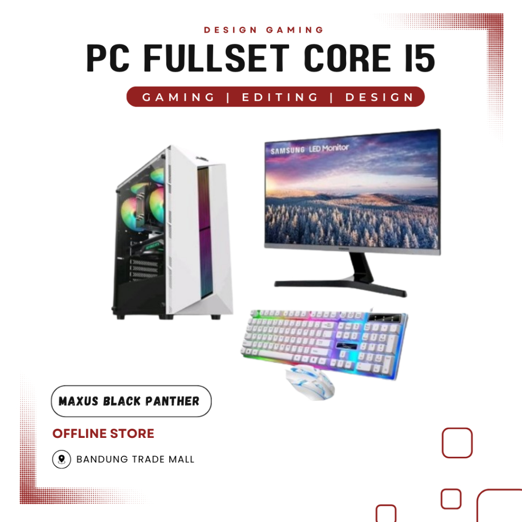Jual PC CPU Komputer Rakitan Fullset Core i5 12400 Ram 16GB Monitor 19 Inch | Shopee Indonesia