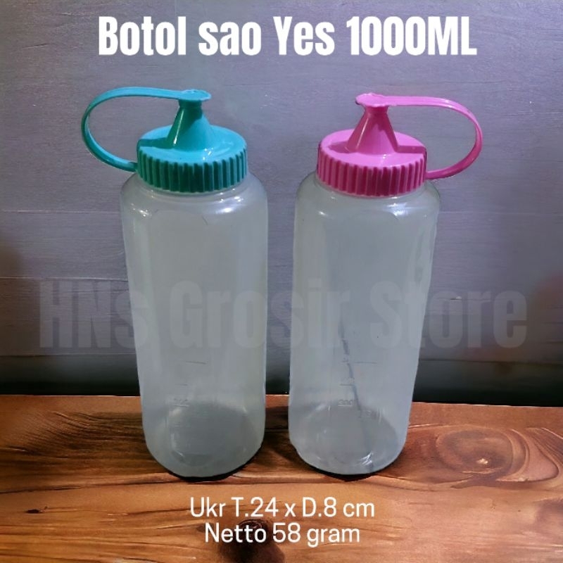 Jual Botol saos kecap 1000ml atau 1 liter Yes tebal dan berkualitas ...