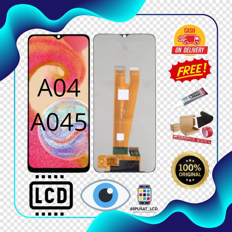 Jual LCD FULLSET SAMSUNG A04 / A045 /A045F ORIGINAL COMPLETE LCD TOUCHSCREEN | Shopee Indonesia