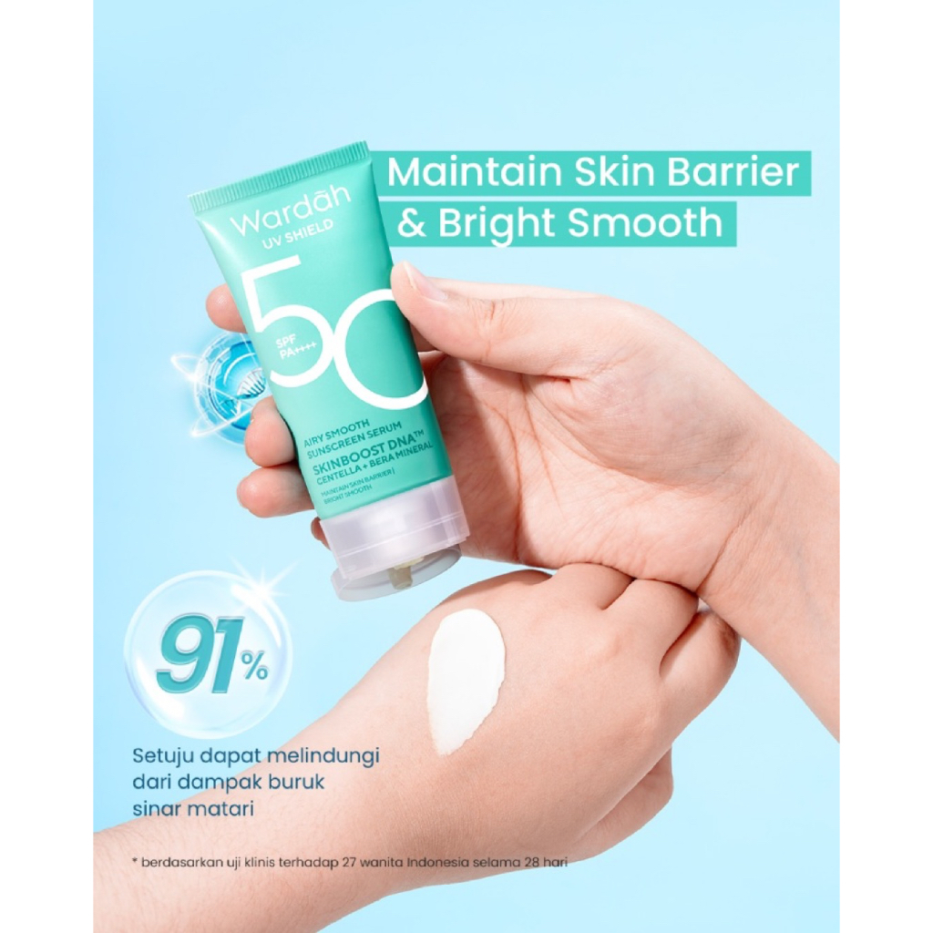 Jual Wardah UV Shield Airy Smooth Sunscreen Serum SPF 50 PA ...