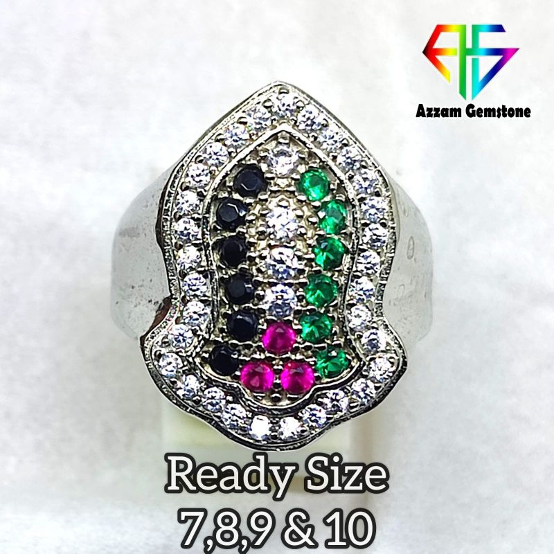 Jual Cincin Ring Terompah Trompah Nabi Stampel Stamp Batu Permata Zubic ...