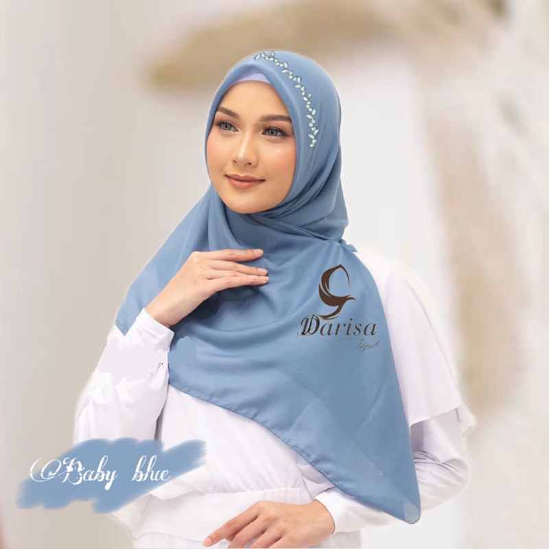 Jual BANDO DAUN HIJAB SEGIEMPAT VOAL SWAROVSKI BANDO BEADS BAHAN PARIS ...