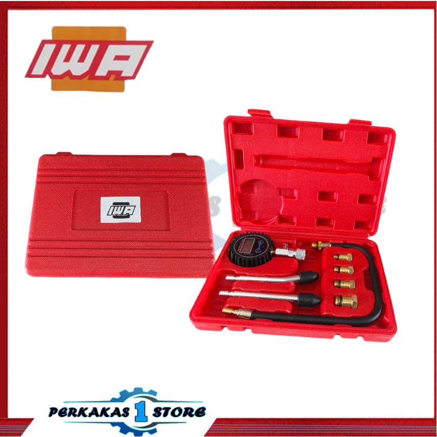 Jual IWA Set Tester Kompresi Silinder Mesin Mobil Alat Pengukur Tekanan ...