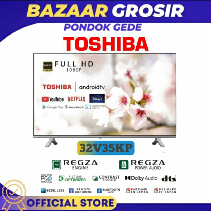 Jual TOSHIBA LED TV 32 INCH 32V35KP HD SMART ANDROID TV 32" | Shopee ...