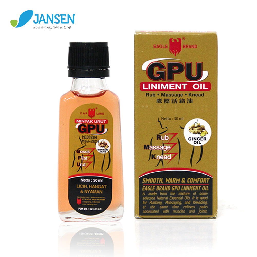 Jual Cap Lang GPU - GPU Minyak Gosok Dengan Jahe (1 botol x 30 ml ...