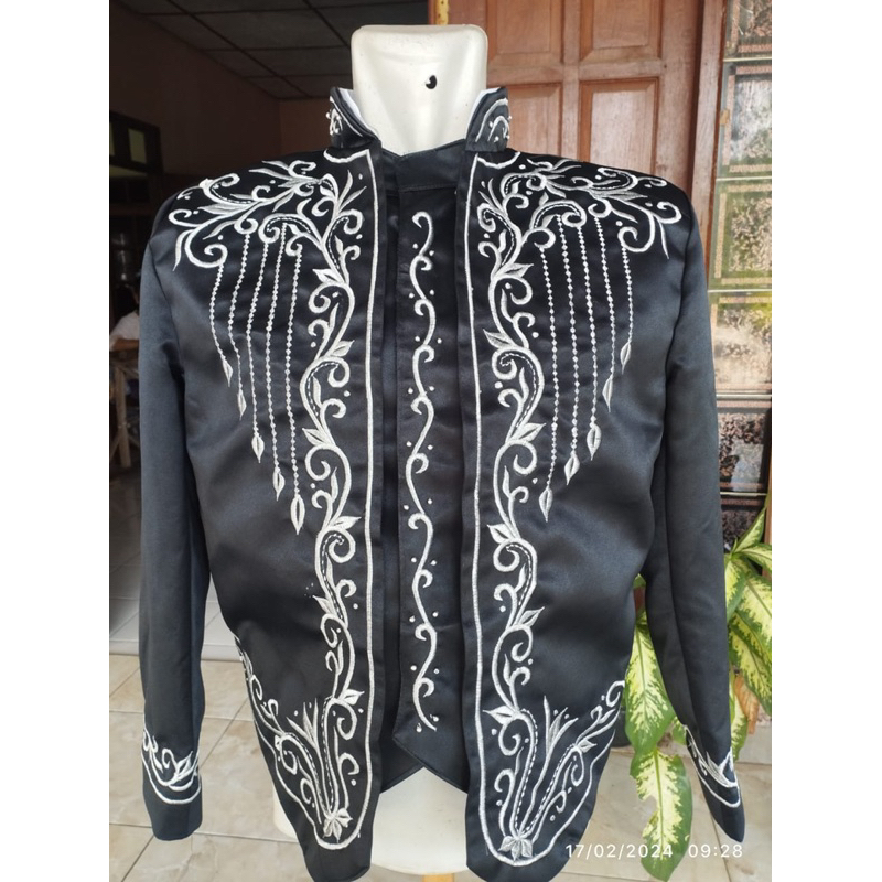 Jual Beskap jawa warna hitam full bordir tasik | Shopee Indonesia