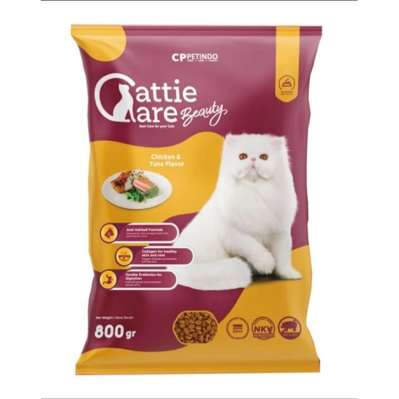 Jual Cattie Care Beauty 800Gram /Makanan Kucing Cattie Care Beauty ...