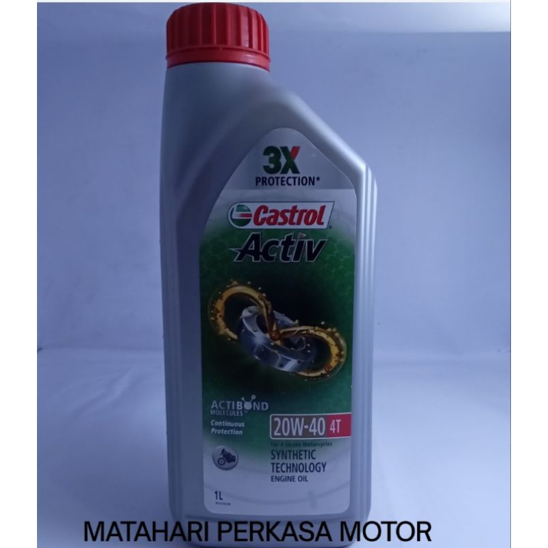 Jual Castrol Active 4T 20W/40 liter Synthetic | Shopee Indonesia