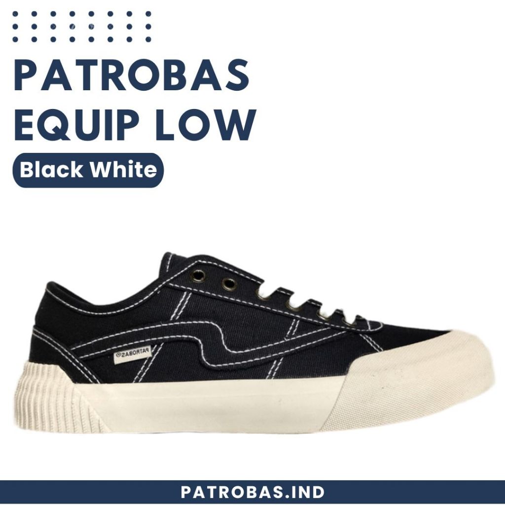 Jual PATROBAS - SEPATU PATROBAS EQUIP LOW BLACK WHITE - SNEAKERS ...