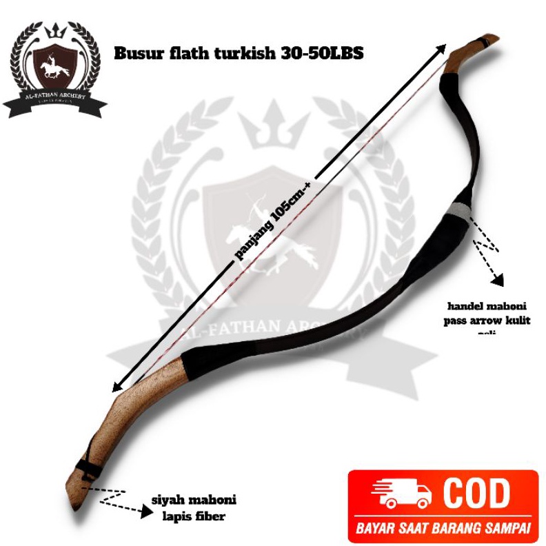 Jual ART D95N ALFATHAN BFFH Busur Flat fiber horsbow turkish 35 dan 6 ...