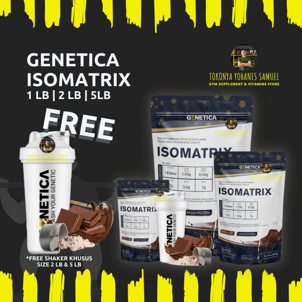 Jual Genetica Isomatrix Protein Isolate Matrix 1 lbs 2 lbs | Shopee ...