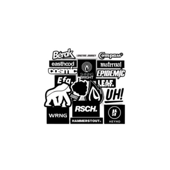 Jual STIKER BRAND LOKAL BW18pcs STICKER BOOK | Shopee Indonesia