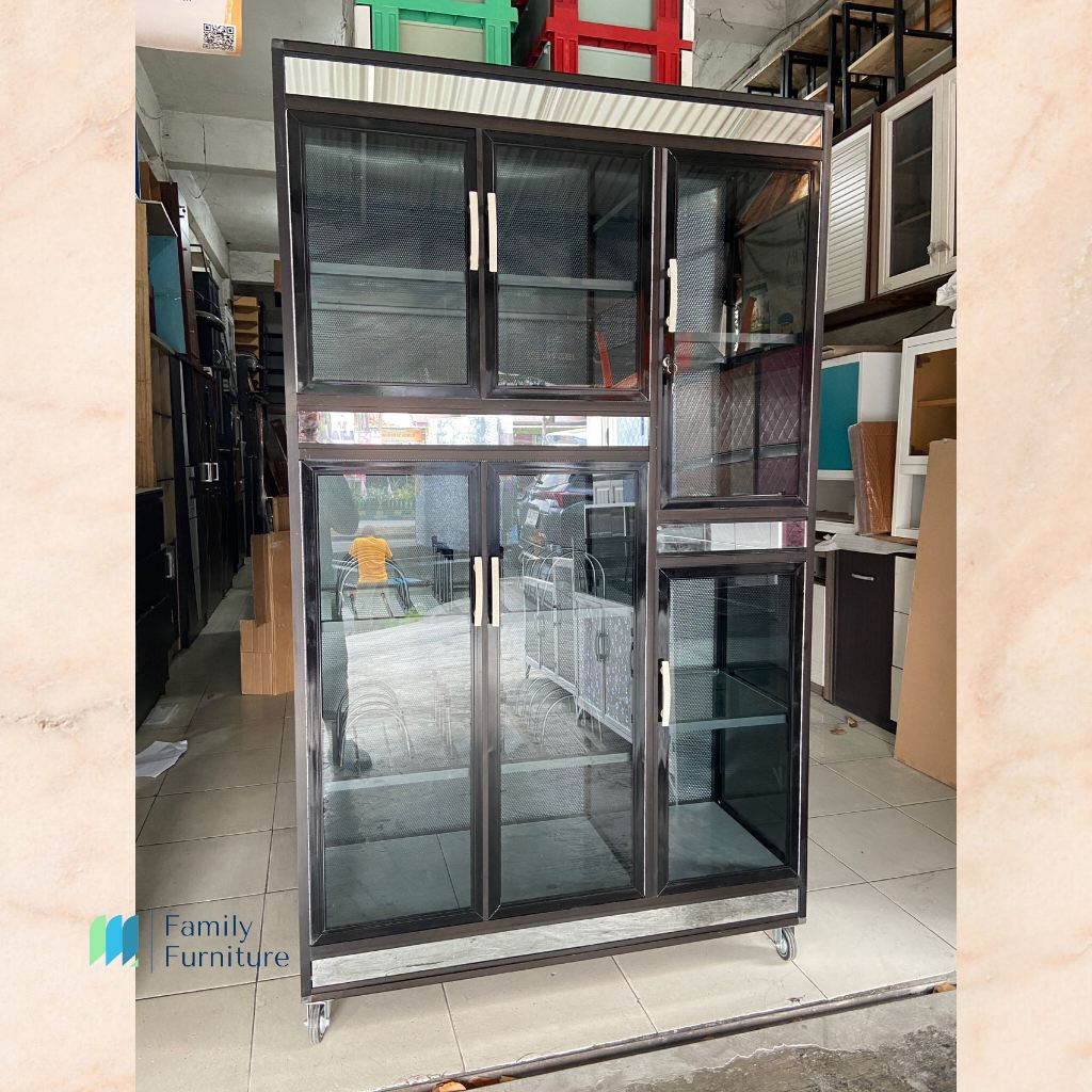 Jual Rak Piring Minimalis Tempahan Aluminium Kaca Hitam Polos | Shopee ...