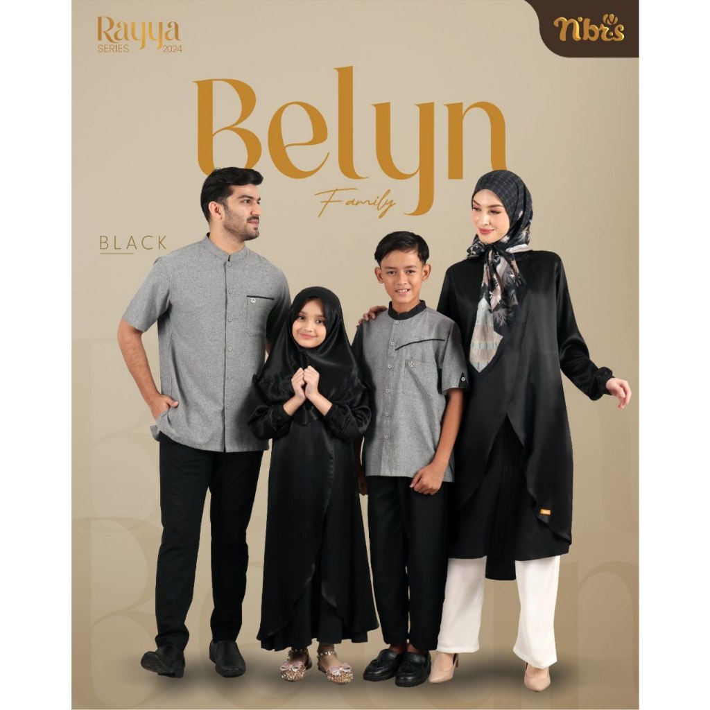 Jual Rayya Series Nibras 2024 Belyn Black / Sarimbit Keluarga Terbaru ...