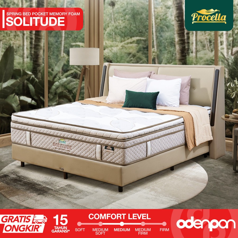 Jual PROCELLA Kasur Pocket Spring Bed Mattress Memory Foam Plush ...