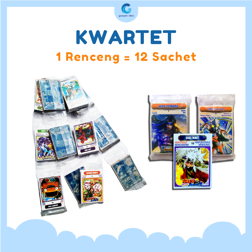 Jual Mainan Koleksi Kwartet Kartu Karakter Kartun Anak [ 1 Renceng ...