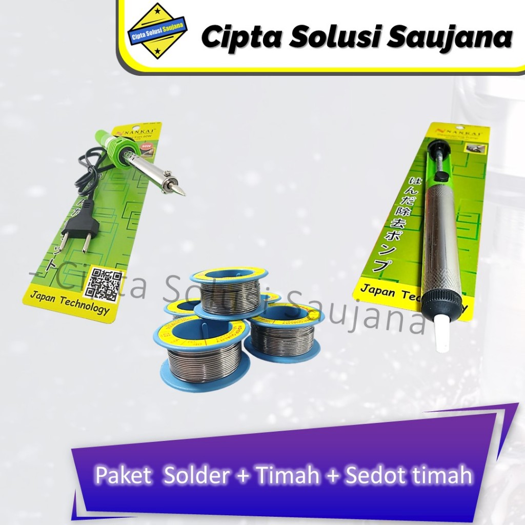 Jual PAKET SOLDER + TENOL KAWAT TIMAH GULUNG 5 meter 0.8 mm + ALAT ...