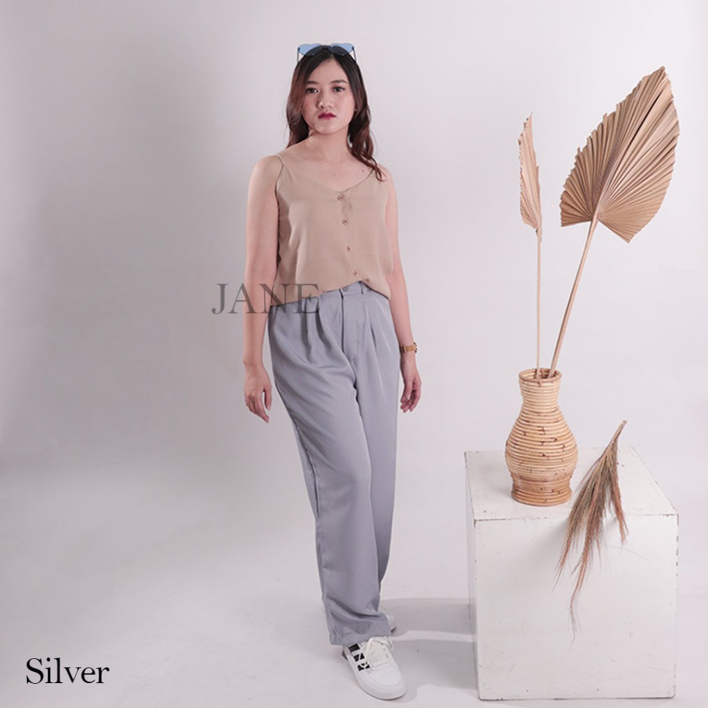 Jual JANE COLLECTION || Celana Kain Formal Kerja Wanita Kulot High ...
