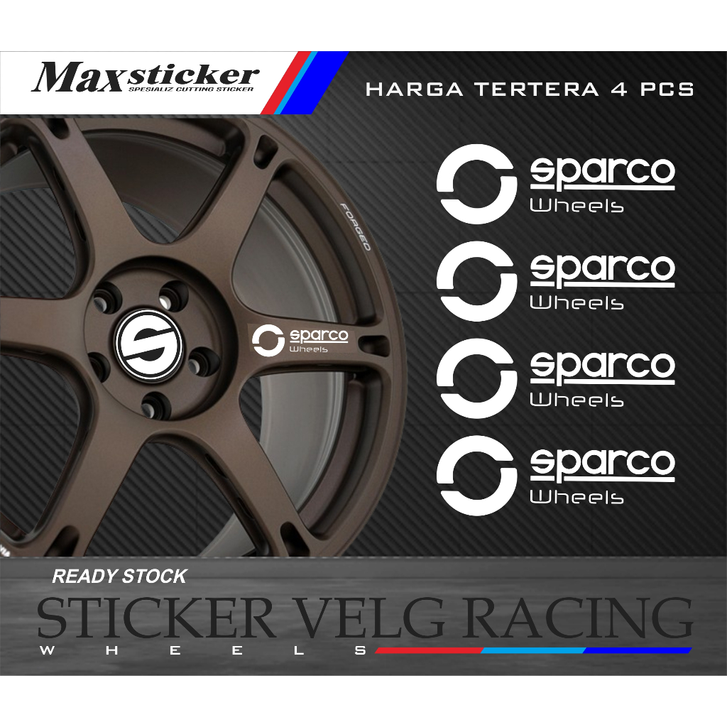 Jual sticker velg racing SPARCO 1 set 4 pcs | Shopee Indonesia