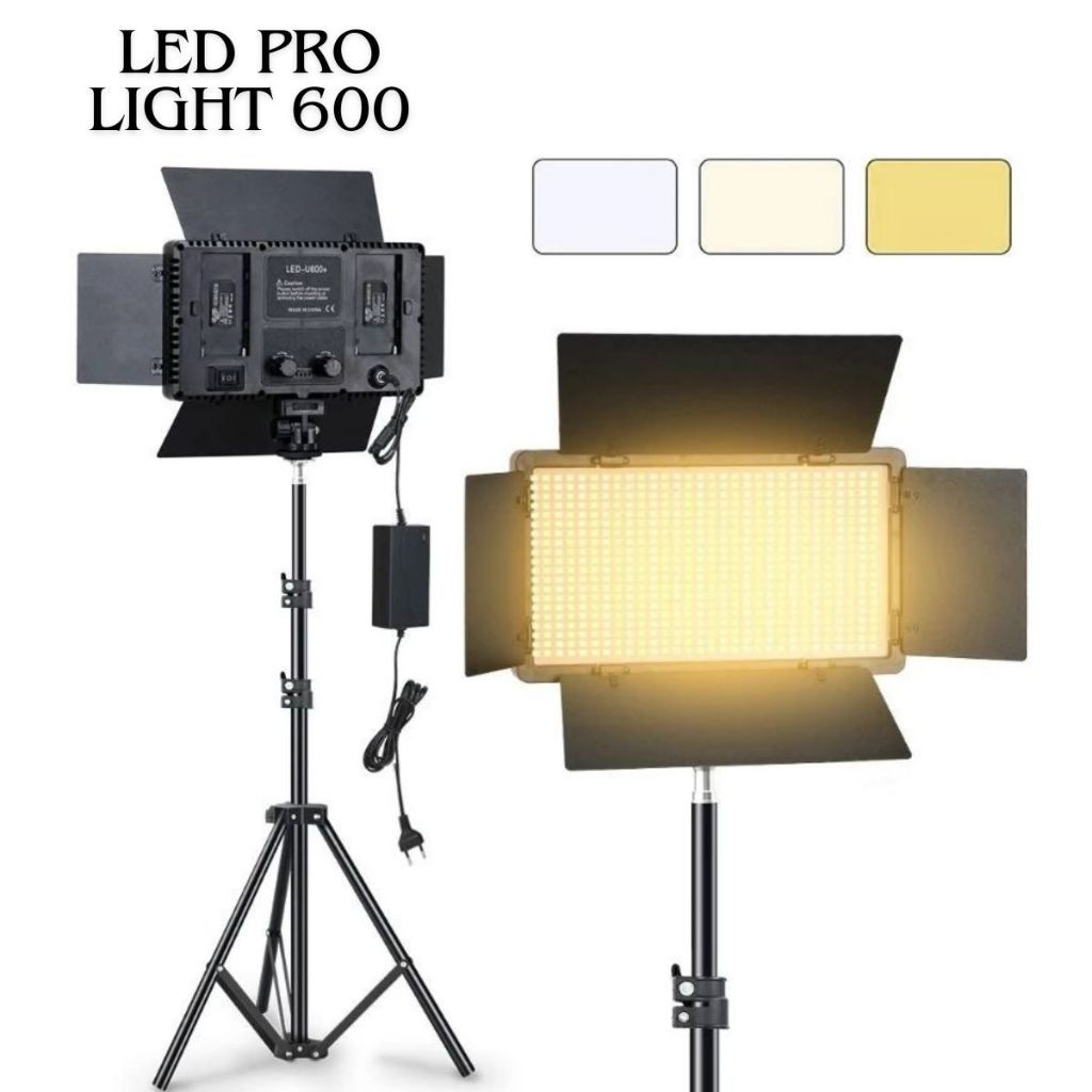 Jual Lampu LED Photoshoot Lebar Lighting Foto LED Pro Light 600 ...
