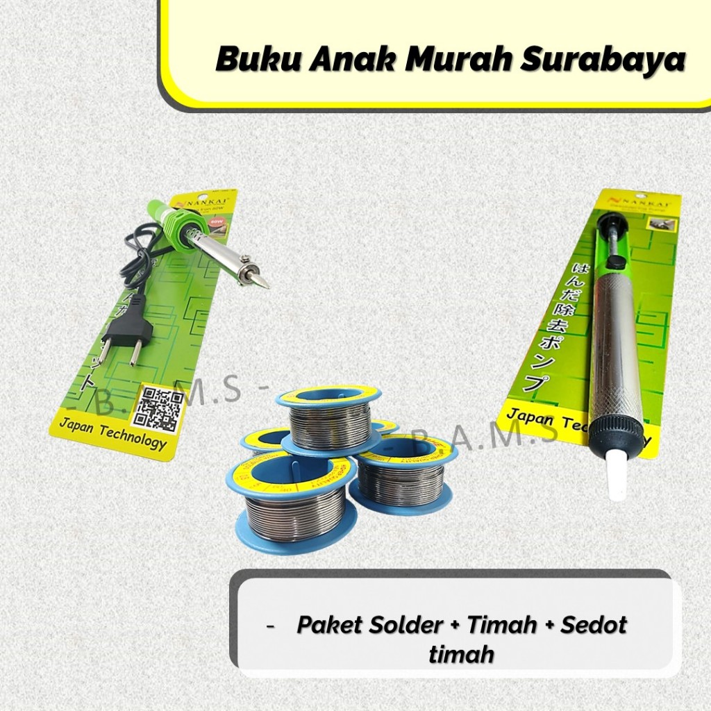 Jual PAKET SOLDER + TENOL KAWAT TIMAH GULUNG 5 meter 0.8 mm + ALAT ...