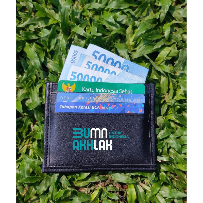 Jual Dompet Card Holder Logo Perusahaan BUMN Akhlak/Telkom Indonesia ...