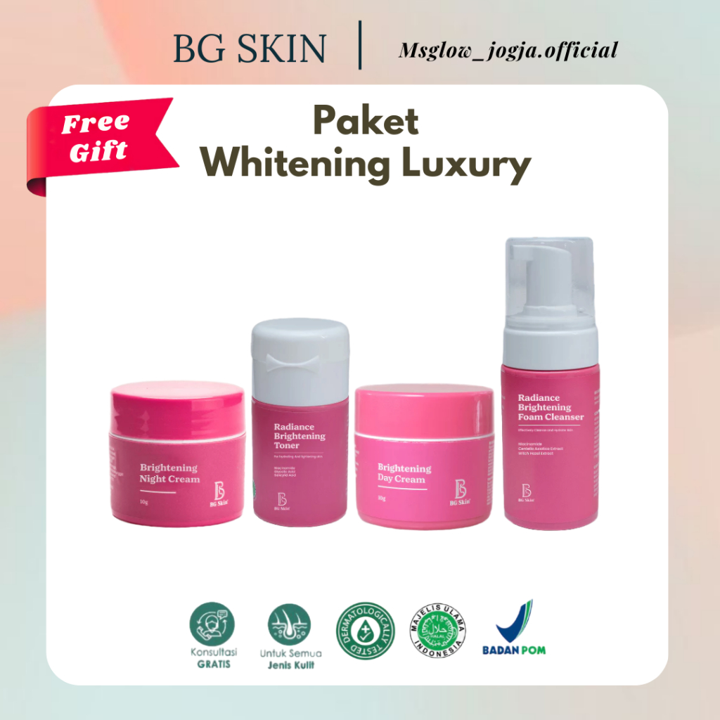 Jual BG SKIN PAKET WHITENING LUXURY | BG SKINCARE | OFFICIAL STORE ...