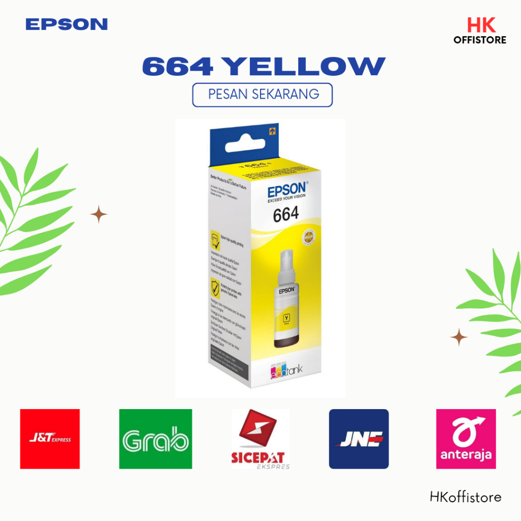 Jual Tinta EPSON 664 Yellow Original | Shopee Indonesia