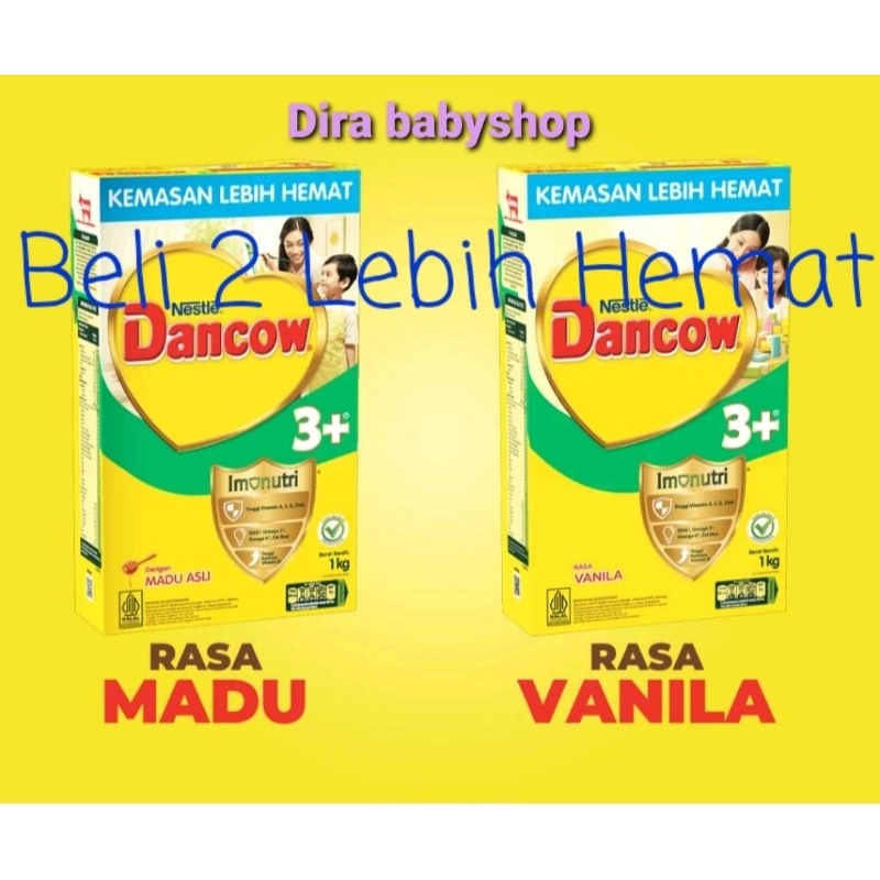 Jual [PAKET BUNDLING 2 BOX] DANCOW 3+ VANILA, MADU 1KG | Shopee Indonesia