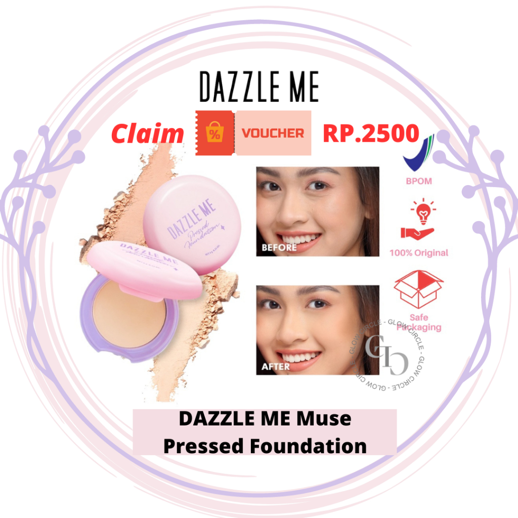 Jual DAZZLE ME Muse Pressed Foundation | Long Lasting Blurring Compact ...