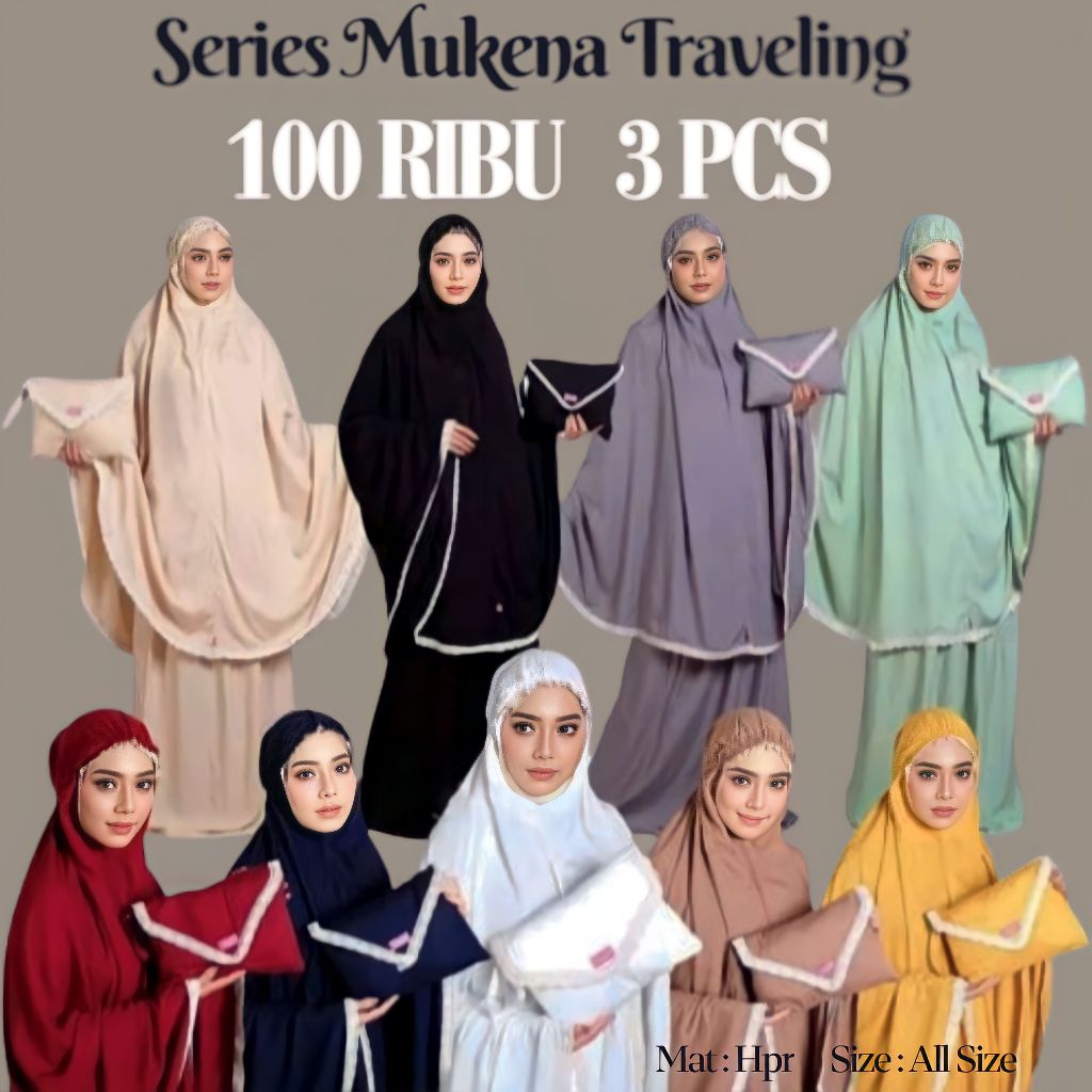 Jual ( 3 PCS ) SERIES MUKENA TRAVELING Fashion Muslimah Mukena Wanita ...