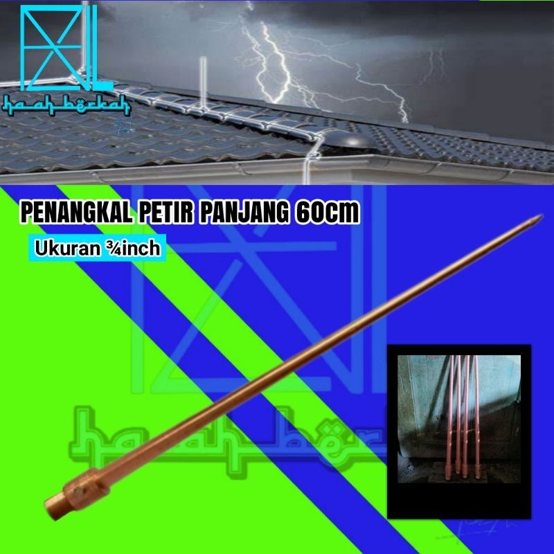 Jual Penangkal Anti Petir Untuk Rumah Tombak Spitzen 3/4inch TB 60cm ...