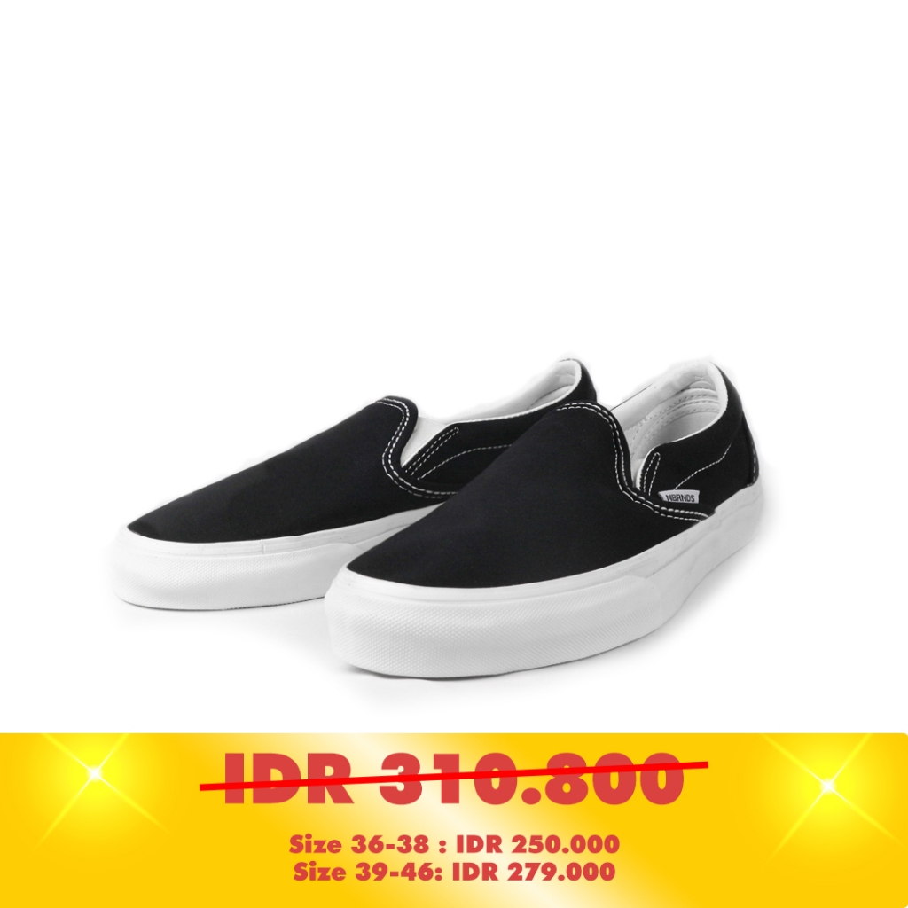 Jual NoBrands Footwear - Sepatu Slip On Polos "Selop Bw Basic" # ...