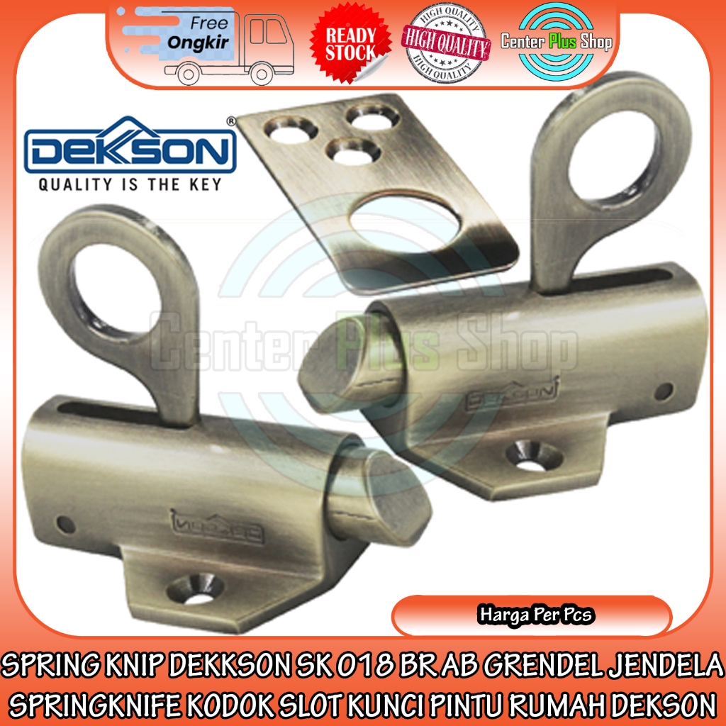 Jual Tarikan Handle Kunci Pintu Spring Knip Dekkson DKS SK 018 BR AB ...