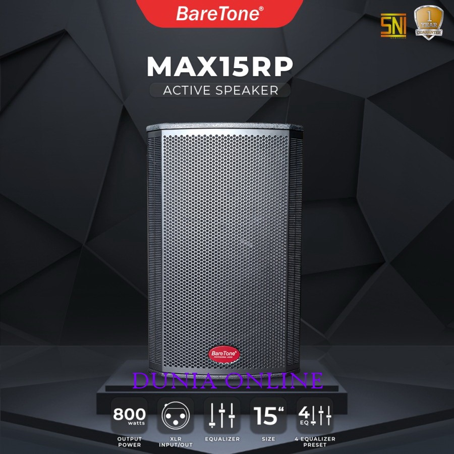 Jual Speaker Aktif 15 inch Baretone MAX15RP Original MAX 15 RP MAX 15RP ...