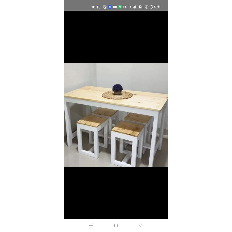 Jual meja makan meja cafe meja restoran meja minimalis kayu jati Belanda | Shopee Indonesia