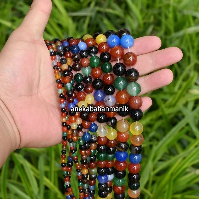 Jual Bahan Craft Manik Batu Alam Mix Color | Shopee Indonesia