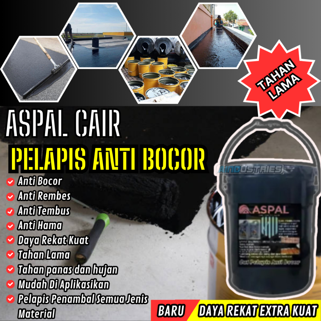 Jual Anti Rembes Aspal cair Asbes Beton Dinding Tembok Genteng Bak ...
