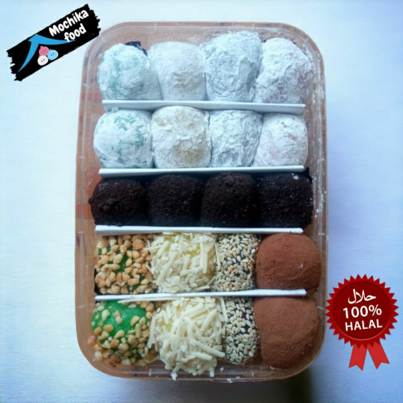 Jual Kue Mochi Mix full topping tanpa messes isi 20 btr/pack | Shopee ...