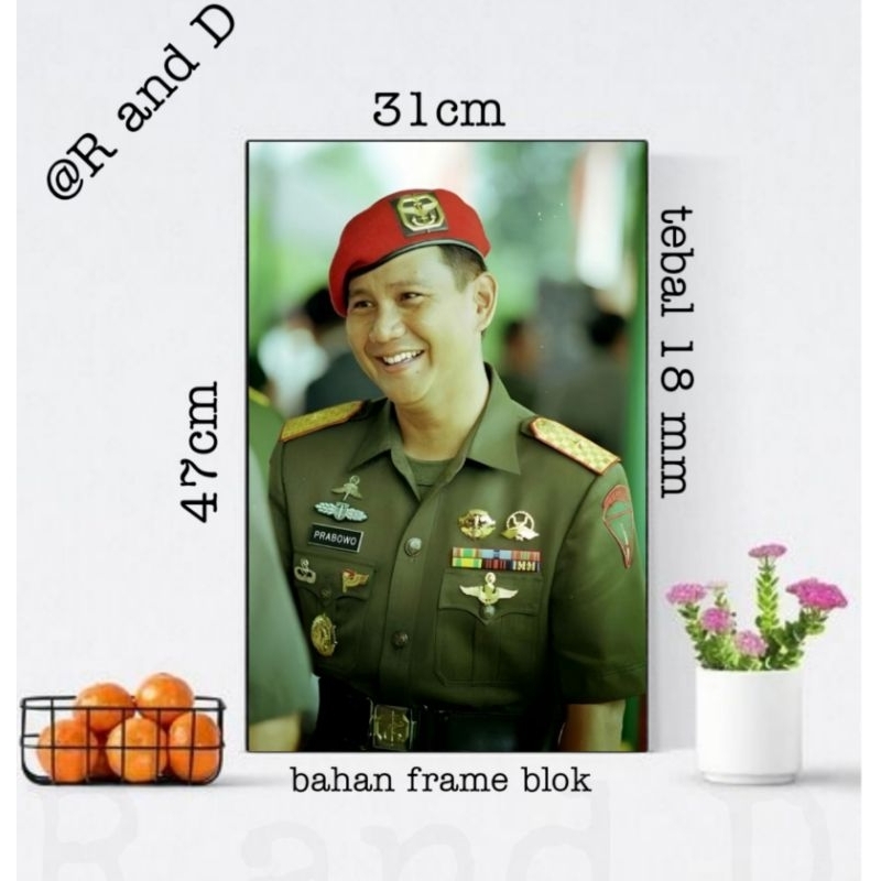 Jual Hiasan Dinding Poster Prabowo Subianto Ukuran 47x31, Dekorasi ...