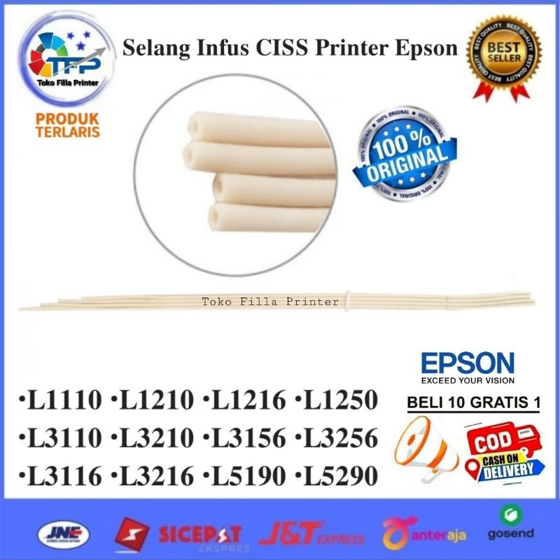 Jual Selang Infus CISS Printer Epson L1110 L1210 L1216 L1250 L3110 ...