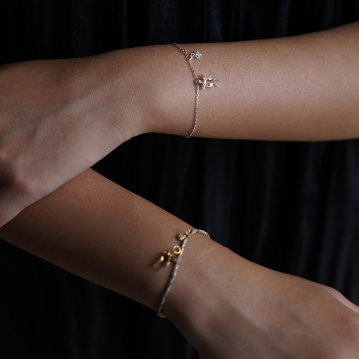 Jual Rumme Ribbon Bracelet 925 Sterling Silver Coated with 24k Gold ...