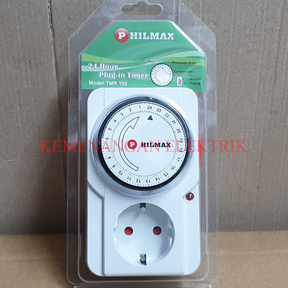 Jual FcB PHILMAX STOP KONTAK TIMER 24 JAM ANALOG ALAT PENGATUR WAKTU ...