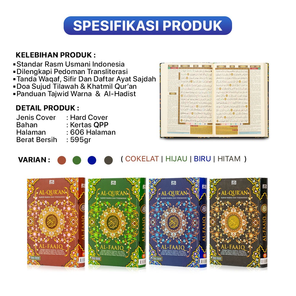 Jual Al-Qur'an Tajwid dan Terjemahan - Al-Faaiq (A5) | Shopee Indonesia