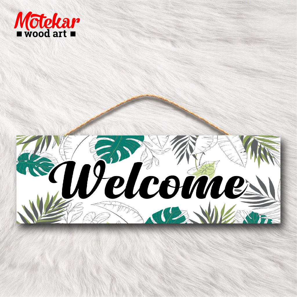 Jual Papan nama kayu / papan welcome | Shopee Indonesia