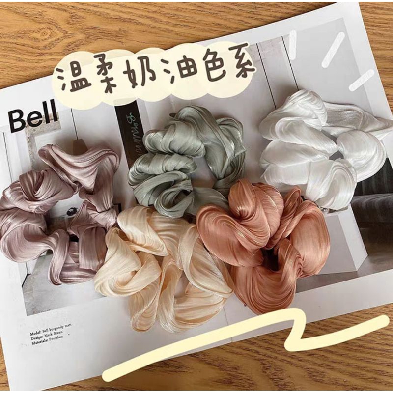 Jual Scrunchie Satin Kilap Silk Gelombang / Ikat Rambut Cepol Halus ...