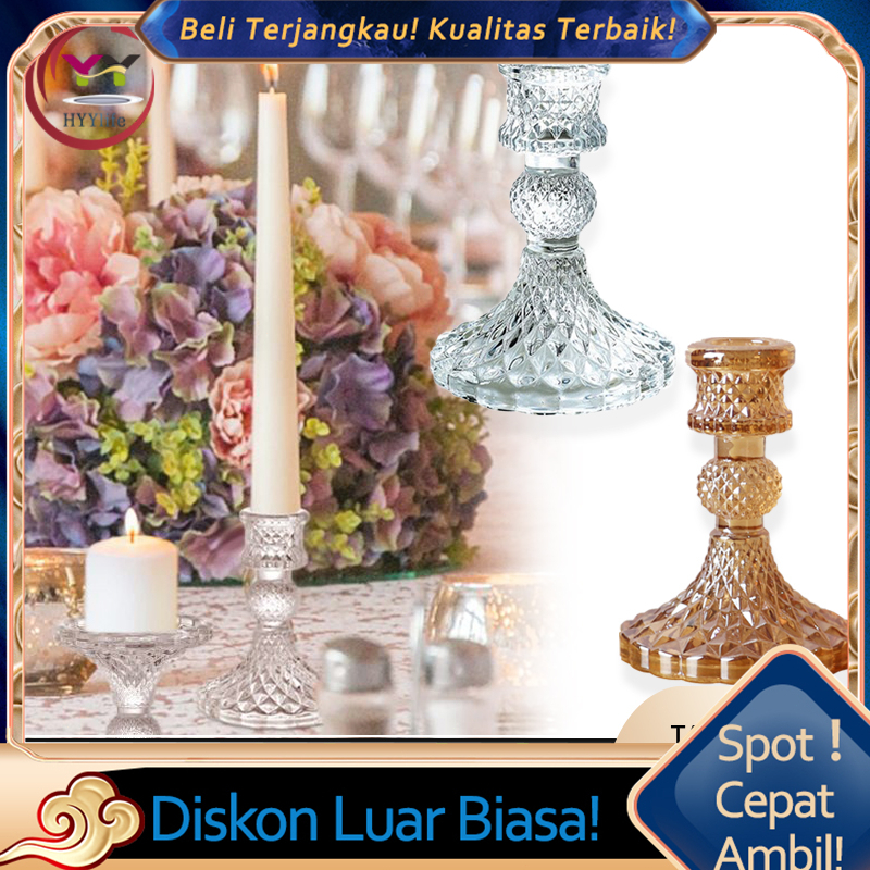 Jual Tempat Lilin Kaca Candle Holder Lilin Dekorasi Dekorasi Lilin ...